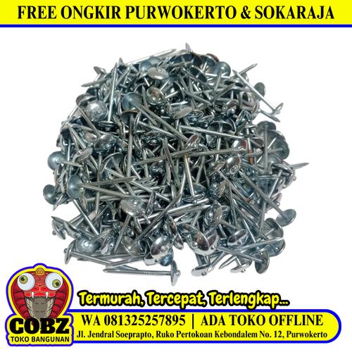 Jual 1 3/4 IN / TM Paku Kayu Payung Atap Seng Asbes Roofing Polos KG ...