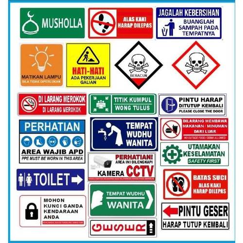 Jual STICKER PERINGATAN ALL VARIAN WATERPROOF BISA CUSTOM - STICKER ...