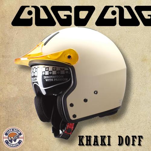 Promo Helm Retro Premium LUGO DECO untuk Pria & Wanita - DARK DOFF, M ...