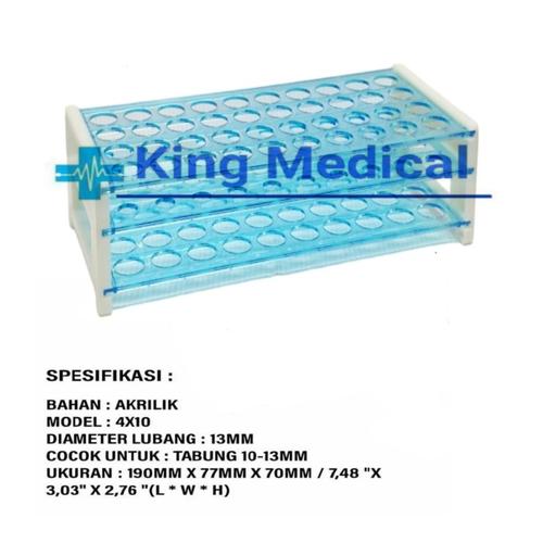 Jual Rak Test Tube/Tabung Reaksi Acrylic 13mm (40 Lubang) Import ...