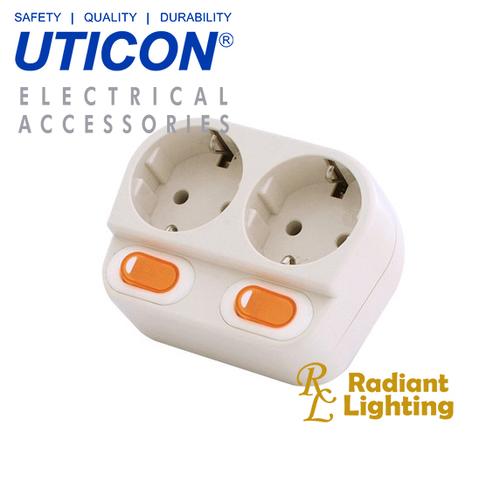 Jual Uticon Colokan / Stop Kontak Arde Steker + Saklar Tersendiri - 2 ...
