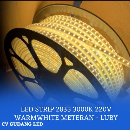 Jual LED STRIP 2835 220V 3000K WARMWHITE METERAN - LUBY - SOKET LUBY ...