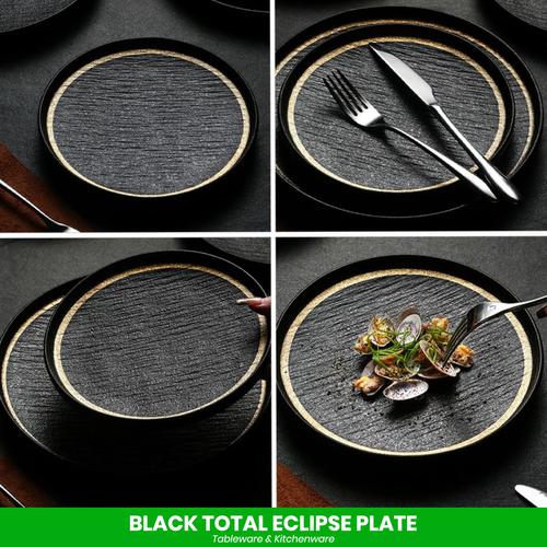 Jual Piring Saji Bulat Aestetic / Black Eclipse Plate 3513 - Jakarta Utara - Guci Keramik Store ...