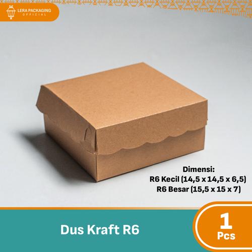 Promo [330GSM] Kotak Dus Kraft Coklat R6/Kotak Dus Kue/Kotak Dus Snack ...