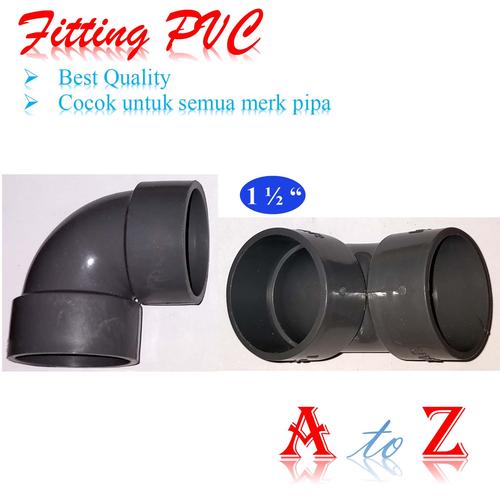 Jual knie/fitting/knee 1,5 in/elbow 1,5 inch/keni pvc 1 1/2" - harga ...