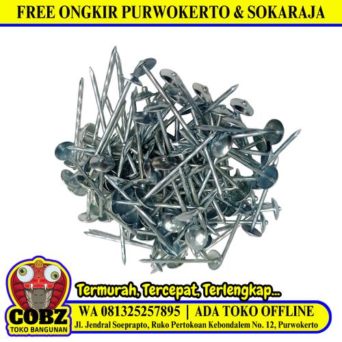 Jual 3 IN / NM Paku Kayu Payung Atap Seng Asbes Roofing Ulir KG - 1 KG ...