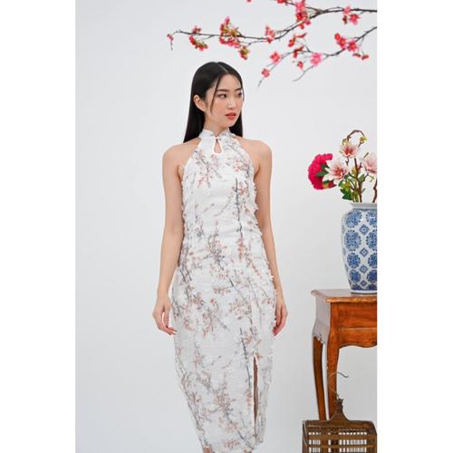 Jual QIPAO CHEONGSAM MODERN CNY OUTFIT MIDI DRESS POLA FLORAL - Kota ...