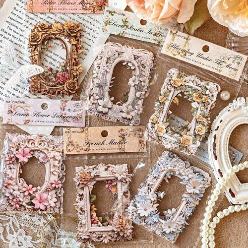 Promo 10 Lembar / Pack Kertas Vintage Hias RETRO FRAME COLLAGE HARD ...