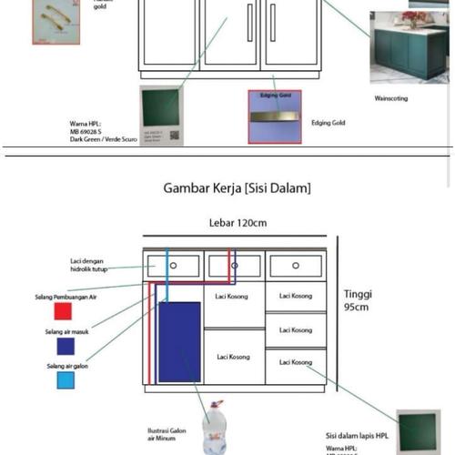Jual Drawer laci 5 unit multiplek 12mm finishing hpl rikues/custom ...