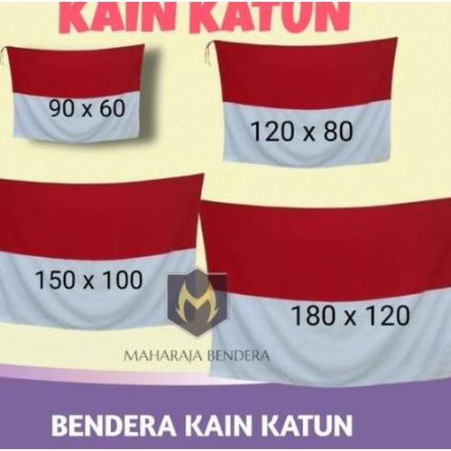 Jual Bendera Merah Putih Kain Katun Tebal Sangsaka indonesia HUT 79 ...
