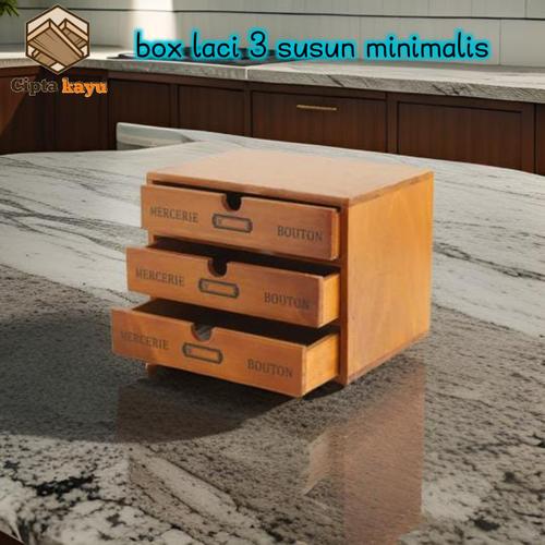 Jual Laci kayu rak susun mini / Mini storage desk organizer / Rak laci ...