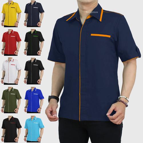 Jual seragam kombinasi/seragam kemeja kombinasi navy/unisex - NavyPutih ...