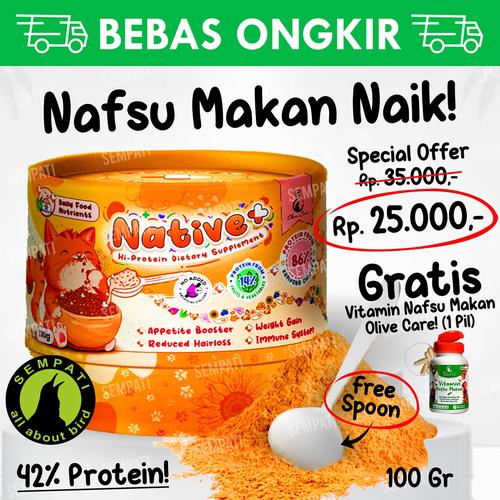 Jual Native plus olive care vitamin kucing cat kitten adult nutrisi ...