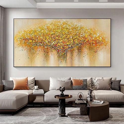 Jual Lukisan abstrak pohon kuning texture - Kab. Bandung - Misha Art ...