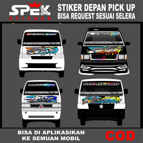 Jual Sticker kaca depan pick up bisa request sesuai selera - kaca atas ...