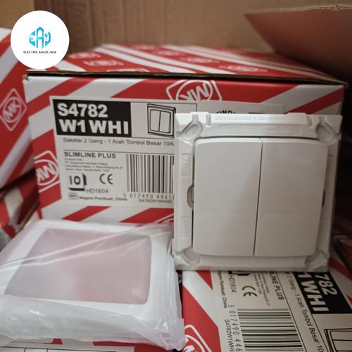 Jual Saklar MK S4782W1WHI Sakelar Seri 2 Gang MK S482 W1 WHI 1 Arah ...