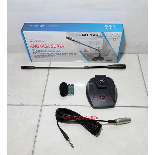 Jual Mic Meja SH 102 Ada Bell Ting Tong / Microphone Meja Podium Mic Kabel Podium SH102 - Kota ...