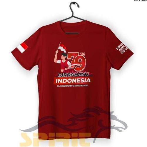 Jual T-Shirt 17 Agustus 2024 HUT RI ke-79 Baju Dirgahayu Kemerdekaan Indonesia BERKUALITAS ...