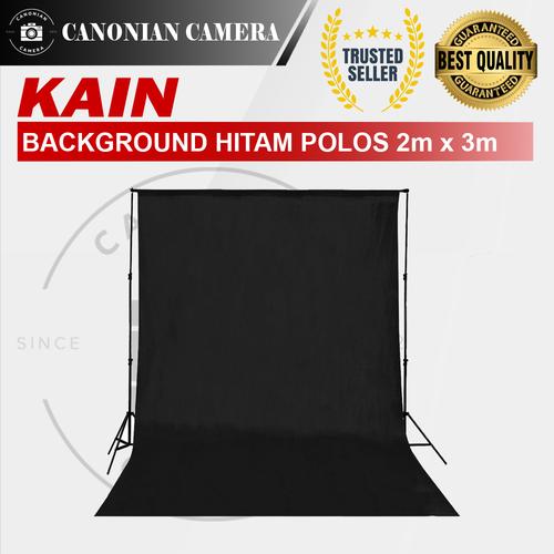 Jual Kain Background Backdrop Foto Studio Hitam Polos 2m x 3m - Kota ...
