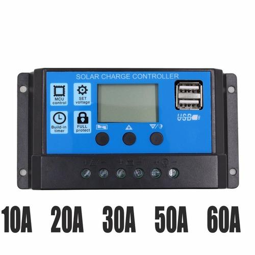 Jual Solar Charge Controller LCD LED Display Solar Cell PWM 12V 24V 10A 20A 30A 50A USB Panel ...