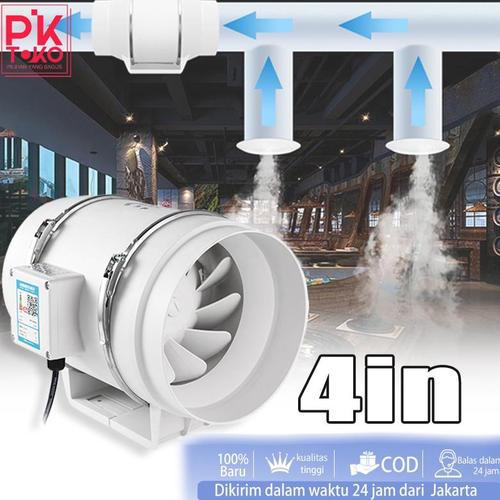 Jual 4 Inch Exhaust Fan Booster Fan Wall Duct Mini Inline Fan Inline ...