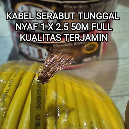 Jual SDJ KABEL NYAF 1X2.5 50M FULL CABLE TUNGGAL SERABUT BAGUS ...