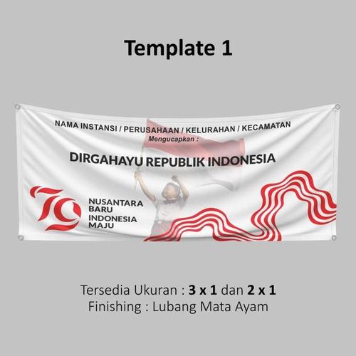 Jual Spanduk / Banner HUT Kemerdekaan RI Ke-79 - Template 2, 3x1 ...