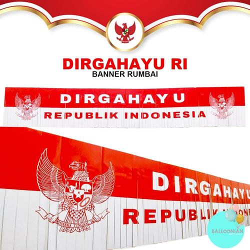 Jual Banner Rumbai Dirgahayu Ri/Banner Pintu Kemerdekaan/17 Agustus ...
