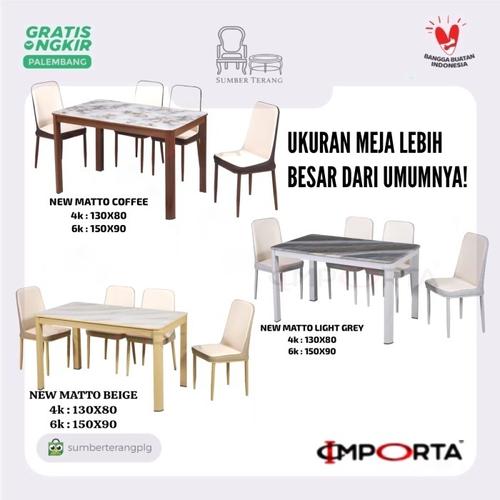 Jual Meja Makan Marmer IMPORTA NEW MATTO Meja Makan 4 kursi Meja ...