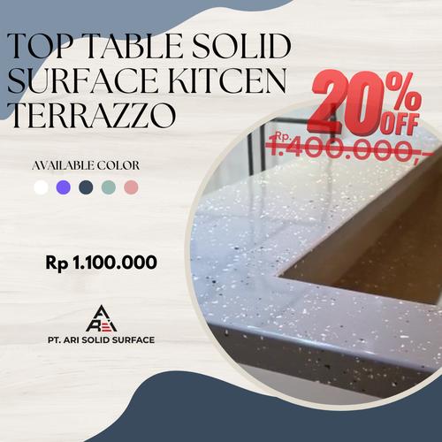 Jual Top Table Solid Surface Kitchen Ari Solid Terrazzo (GSA-014) - Kab. Bogor - SOLID SURFACE ...