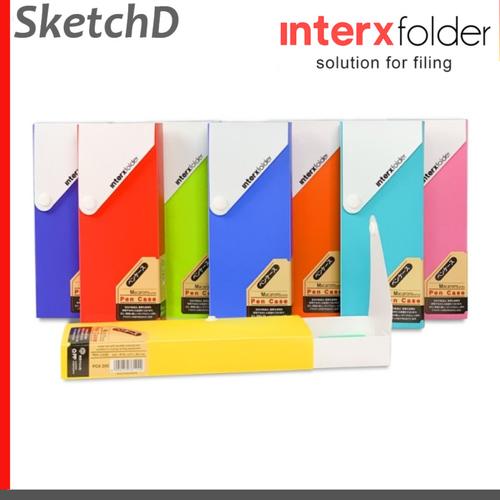 Jual Tempat pensil plastik klip warna InterX makarons pencil case ...