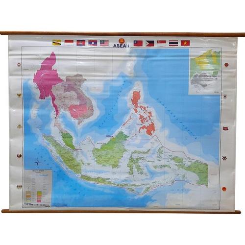 Jual PETA ASEAN UKURAN BESAR (BINGKAI) - Jakarta Timur - etaaaning ...