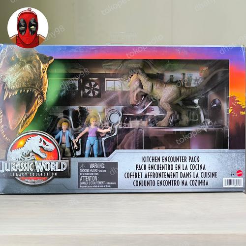 Jual Mattel Jurassic Park World kitchen encounter Tim and lex Murphy ...