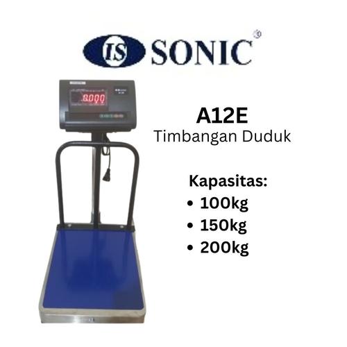 Jual TIMBANGAN DUDUK DIGITAL SONIC A12E 50kg - 500kg/ TIMBANGAN BARANG 100kg - 500kg - 100kg ...
