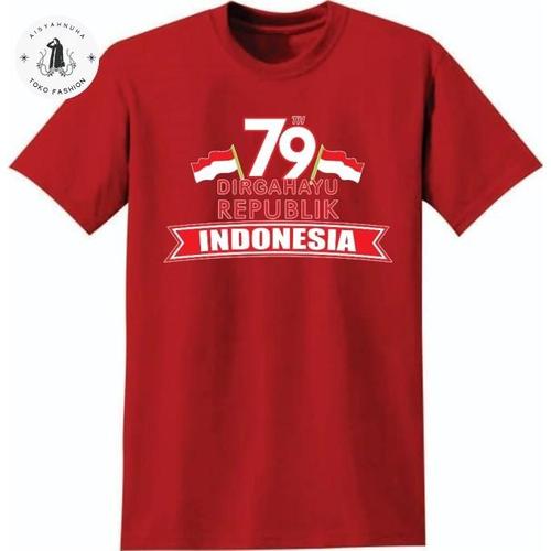 Jual KAOS 17 AGUSTUS 2024 HUT RI 79 INDONESIA PRIA DAN WANITA KEMERDEKAAN INDONESIA - Navy, S ...