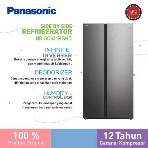 Promo PANASONIC NR-SC631BGHD SIDE BY SIDE KULKAS INVERTER 2 PINTU BESAR ...