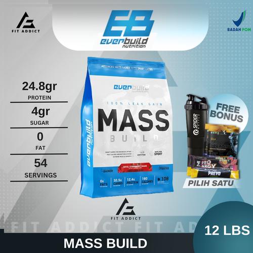 Jual EVERBUILD NUTRITION 100% LEAN GAIN MASS BUILD 12 LBS 12LBS EVER ...
