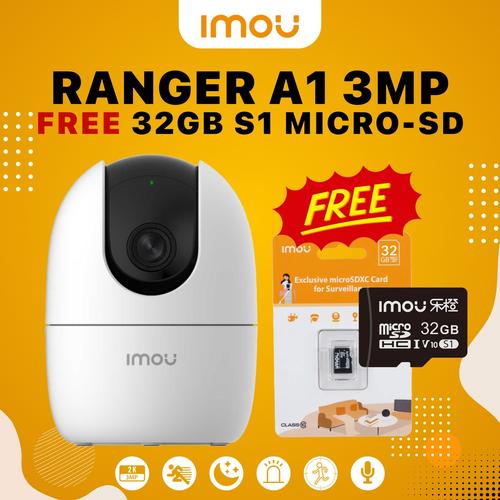 Promo IMOU Ranger A1 3MP 2K Wifi Wireless IP Camera Rotate Two way Talk ...