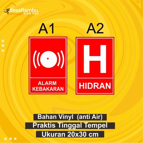 Jual Stiker Sign Tempat Pemadam kebakaran Sticker alarm kebakaran ...