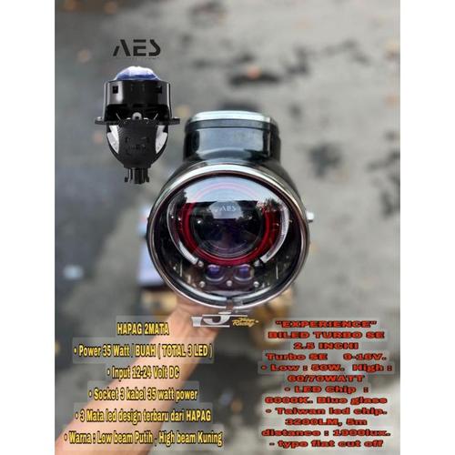 Jual New BILED AES TURBO MINILASER HAPAG 2 MATA BLUE LENS BATOK CD DAY ...