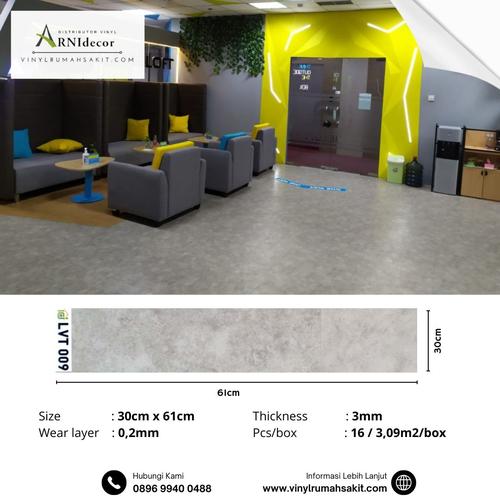Jual Vinyl tile lantai Aidi tebal 3mm type LVT 009 | Motif stone @3 ...