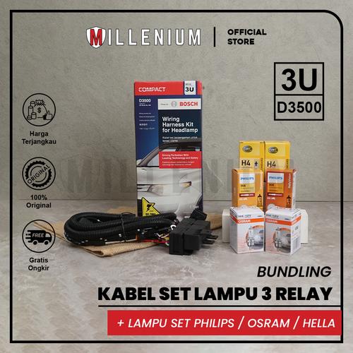 Jual [BUNDLING] Kabel Relay Set Lampu Mobil H4 Bosch Compact D3500 New ...