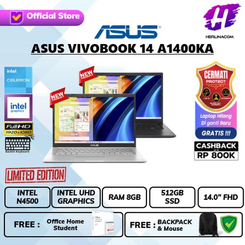 Promo Asus Vivobook 14 A1400KA Intel N4500 Ram 8Gb 512Gb Ssd Win 11 ...