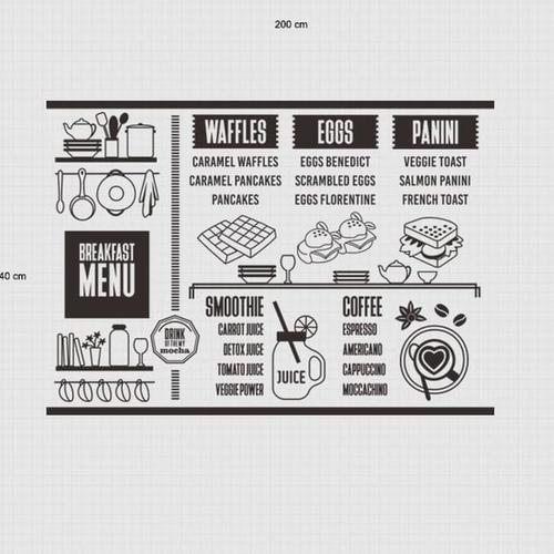 Jual Stiker Menu Dinding Custom Resto Cafe Wall Sticker Daftar Harga ...