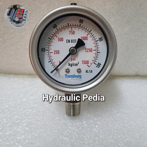 Jual 100 Bar Pressure Gauge 2,5" Full stainless RANSBURG - Jakarta ...