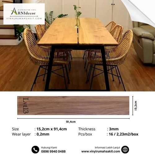 Jual Vinyl plank lantai Aidi tebal 3mm type LVT 013 | Motif kayu @2 ...