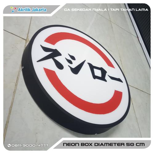 Jual Neon Box Bulat Diameter 50 1sisi / Neonbox 1 sisi Diameter 50cm ...