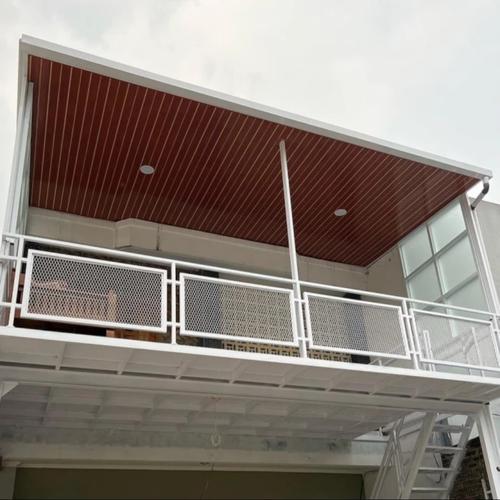 Jual kanopi atap baja ringan + atap alderon single layer + plafon pvc ...