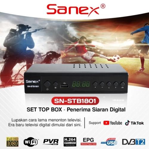 Jual STB SET TOP BOX SANEX DVB-T2 GARANSI SINYAL JERNIH BANYAK - Kota ...