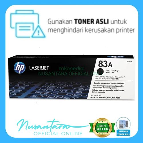 Jual TONER HP LASERJET 83A BLACK ORIGINAL (CE283A) - Jakarta Selatan ...